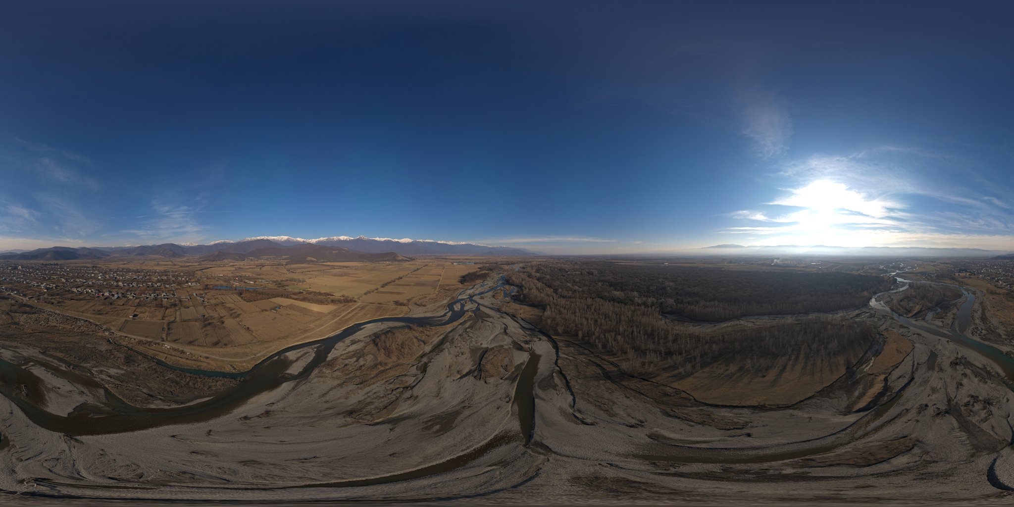 Areial View of River | Water Environments HDRis | BlenderKit