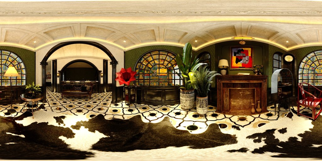 Vintage Luxury Living Room | Interiors HDRis | BlenderKit