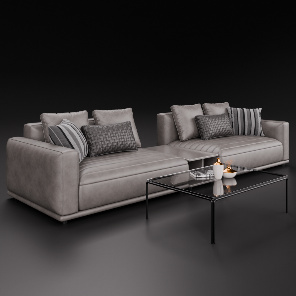 Sofa Eddie Modular Leather | Sofas models | BlenderKit