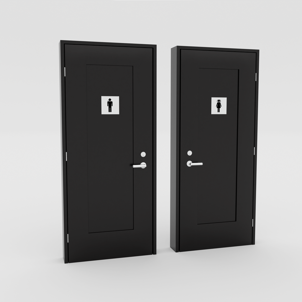 Restroom Doors | FREE Doors models | BlenderKit
