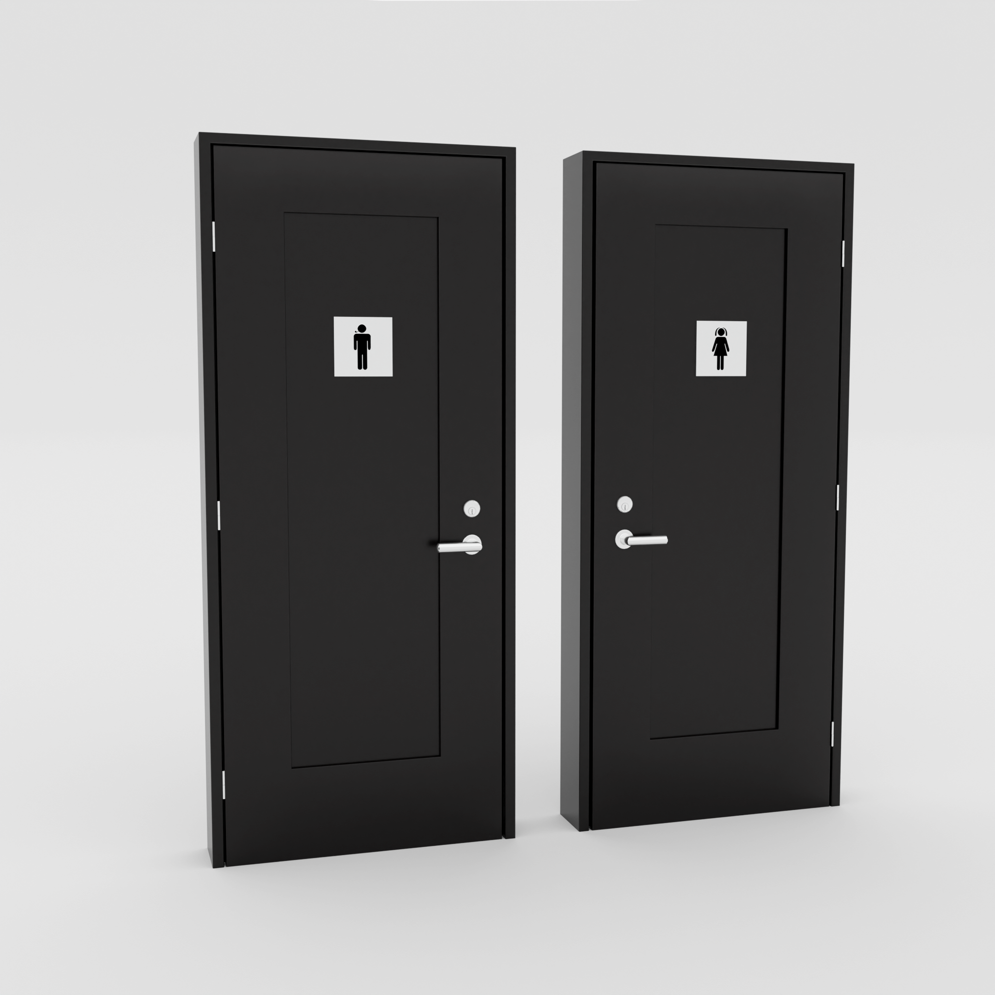 Restroom Doors | FREE Doors models | BlenderKit