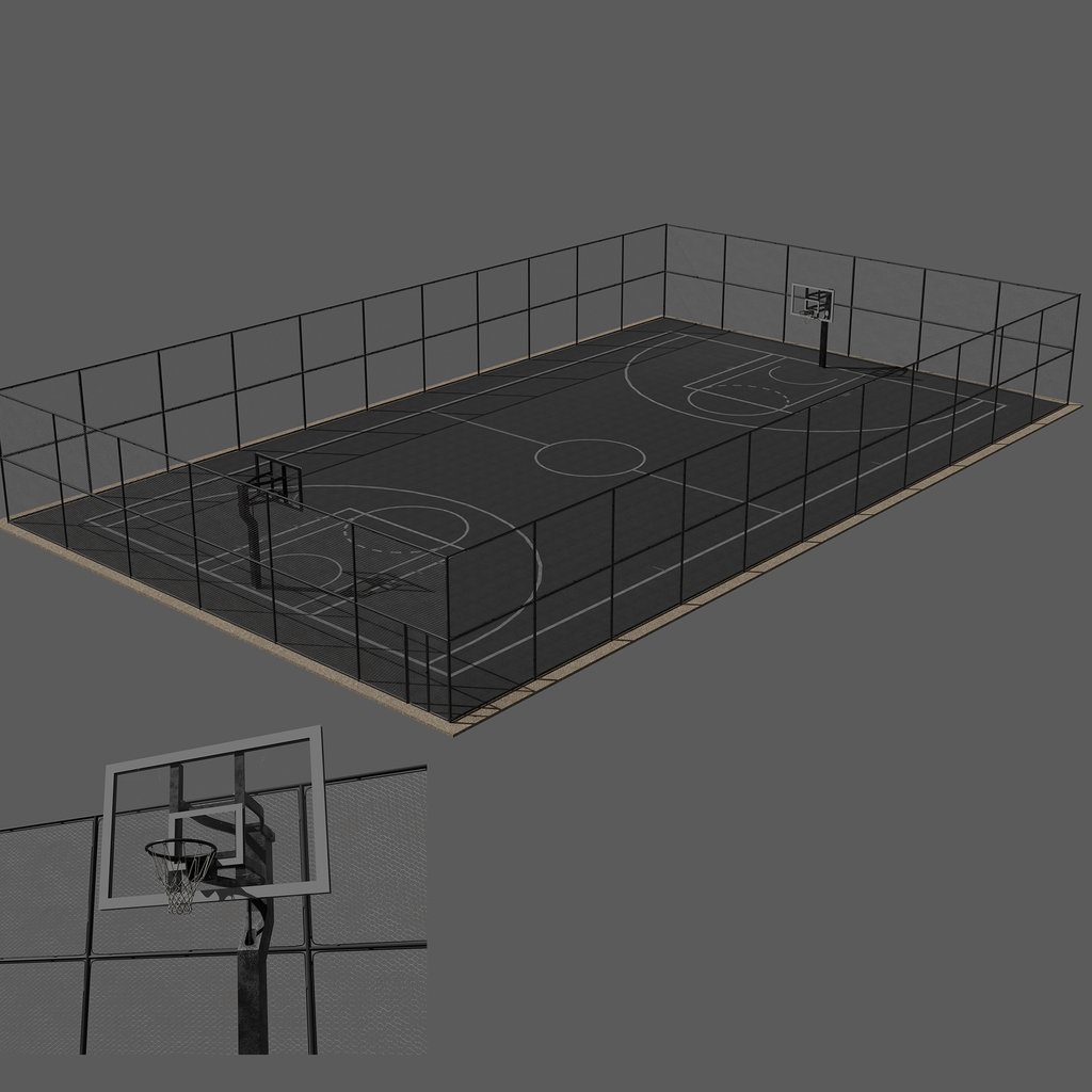 Basketball Court | FREE Sport models | BlenderKit