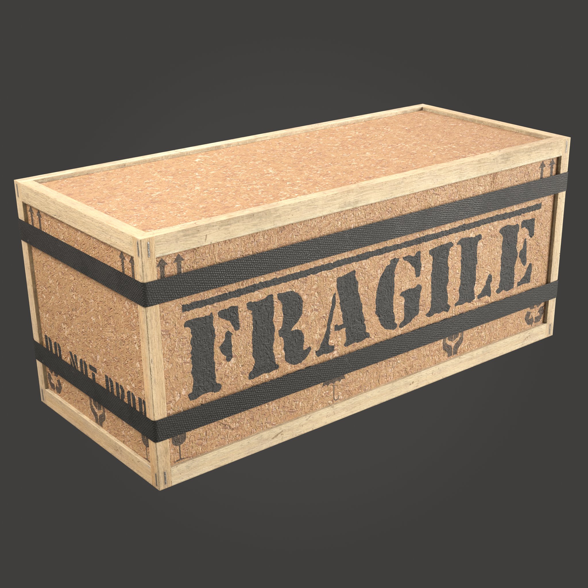 Chipboard cargo box | Containers models | BlenderKit