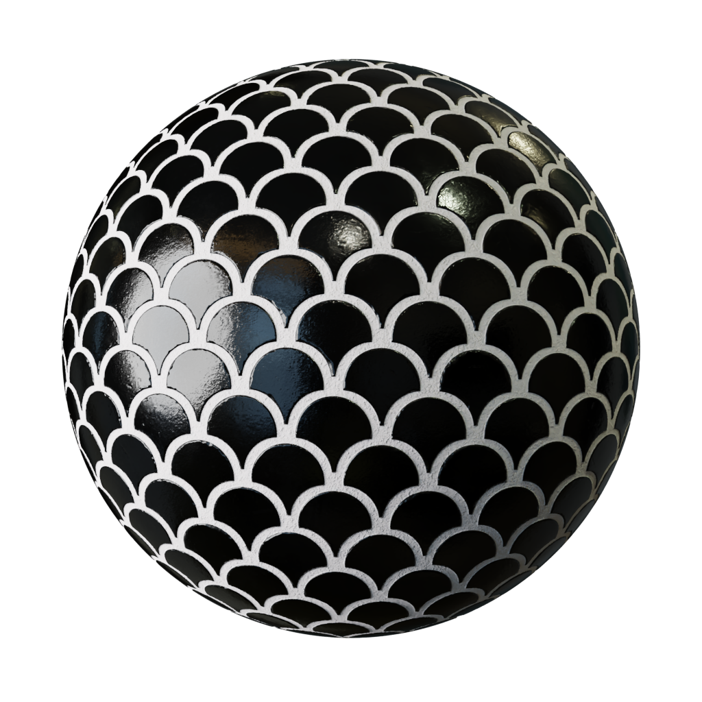 Fish scales black | FREE tiles materials | BlenderKit