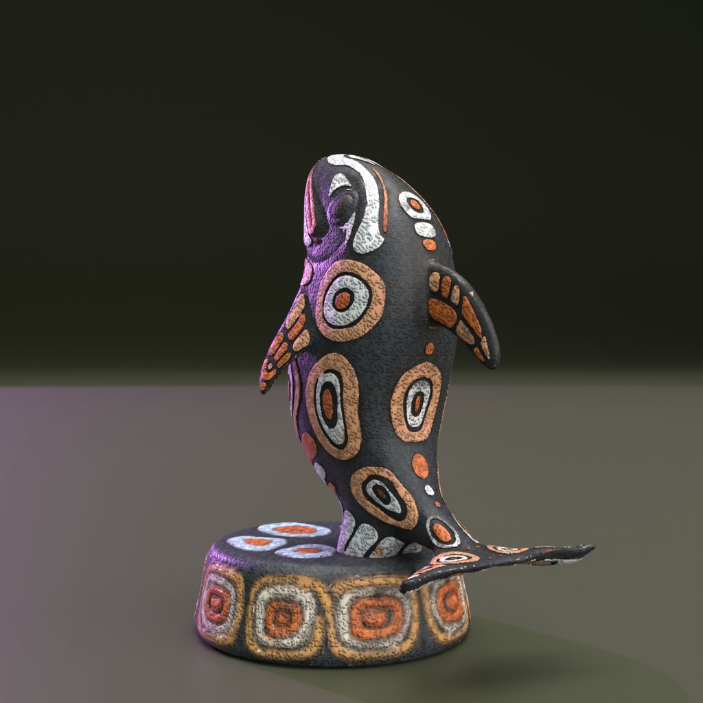 Orca indian totem | Interior Sculptures models | BlenderKit