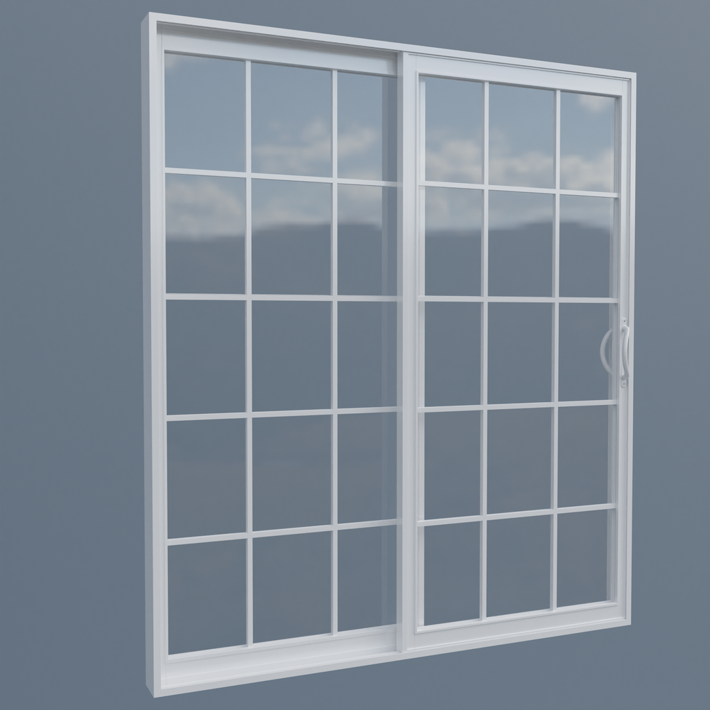 Sliding patio door | FREE Doors models | BlenderKit