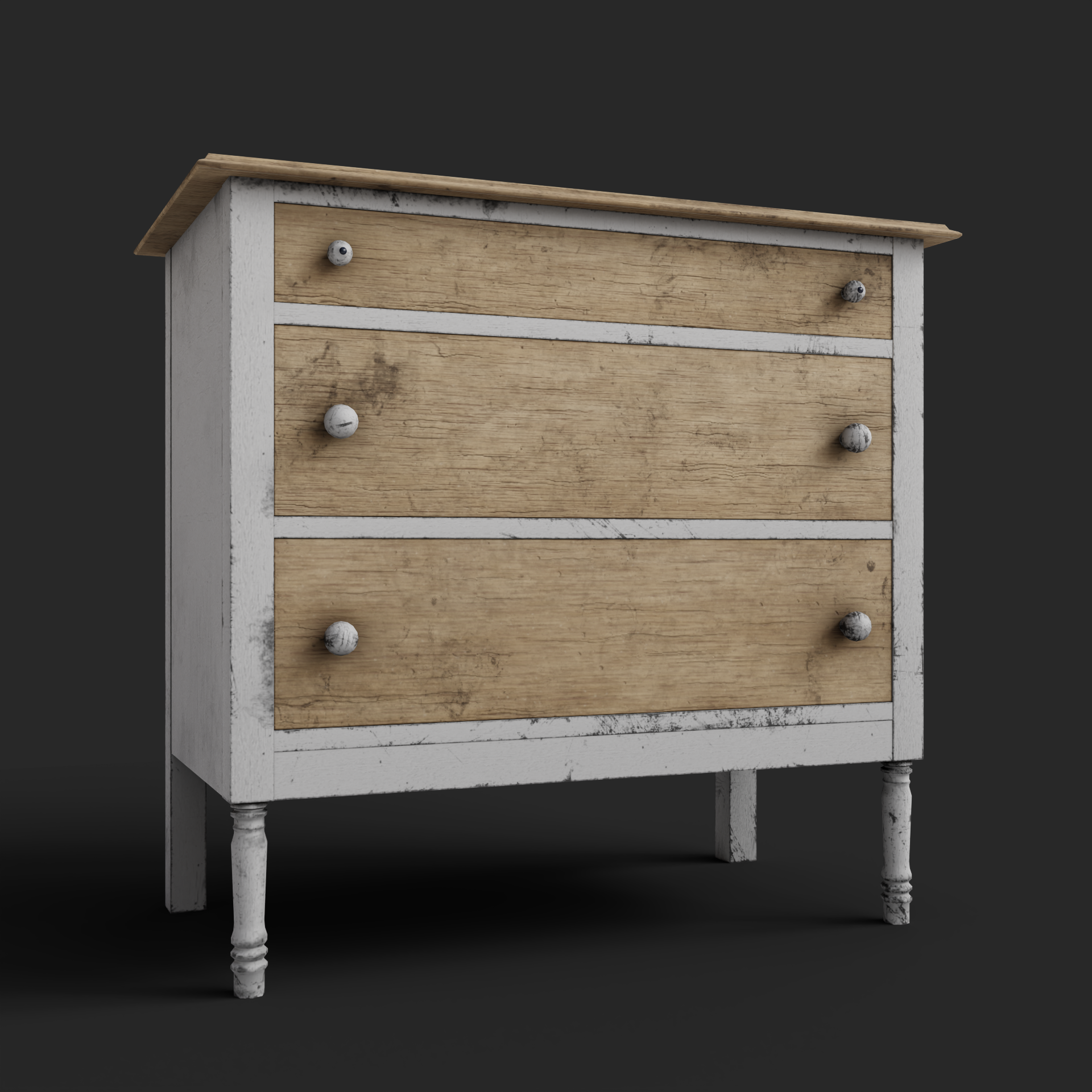 Vintage Dresser | Sideboard & Drawers models | BlenderKit