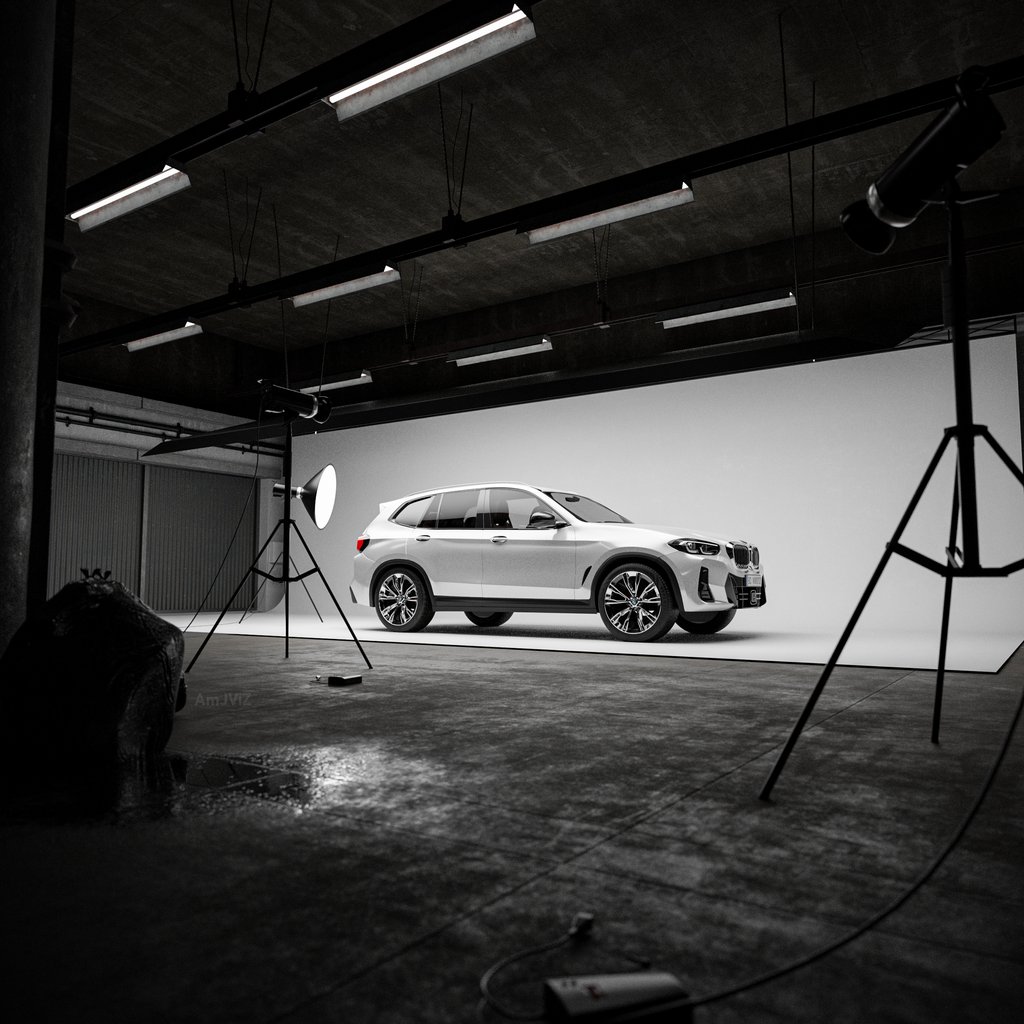 Car Studio at Garage | Private scenes | BlenderKit
