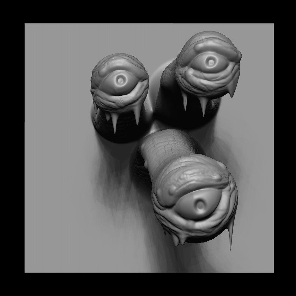 NS Monster triple eyes | Face / Head brushes | BlenderKit