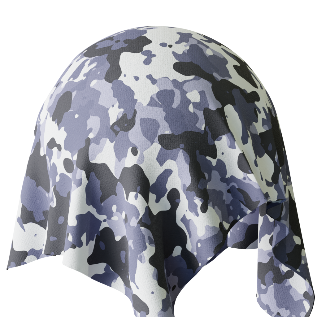 Winter Camouflage | FREE Print Fabric 3D Materials materials | BlenderKit