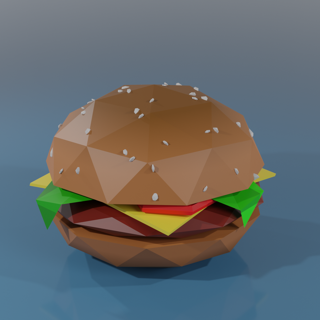 Hamburger | FREE 3D Food models | BlenderKit