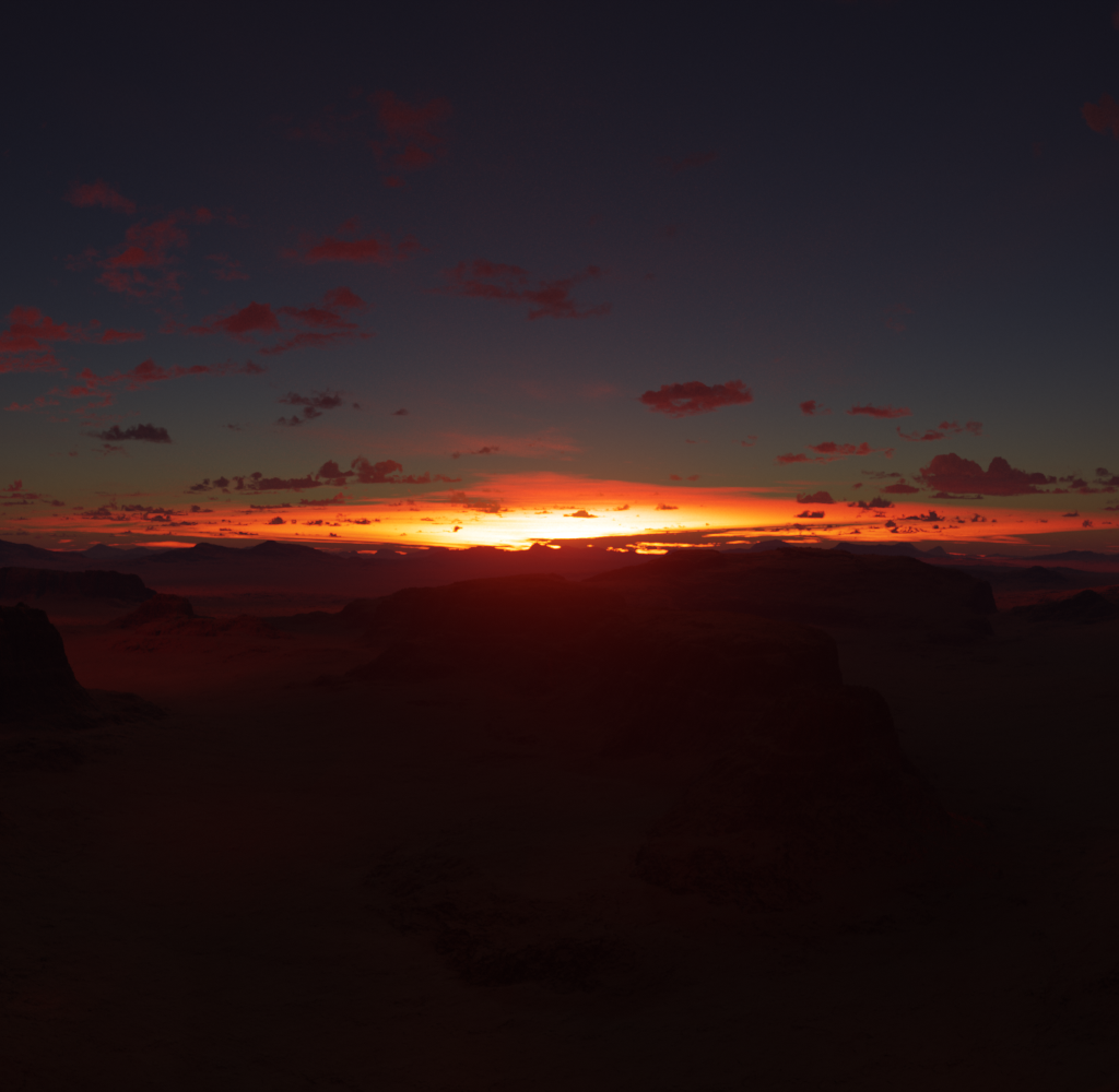 Sunset with clouds HDRI | FREE Nature HDRis | BlenderKit