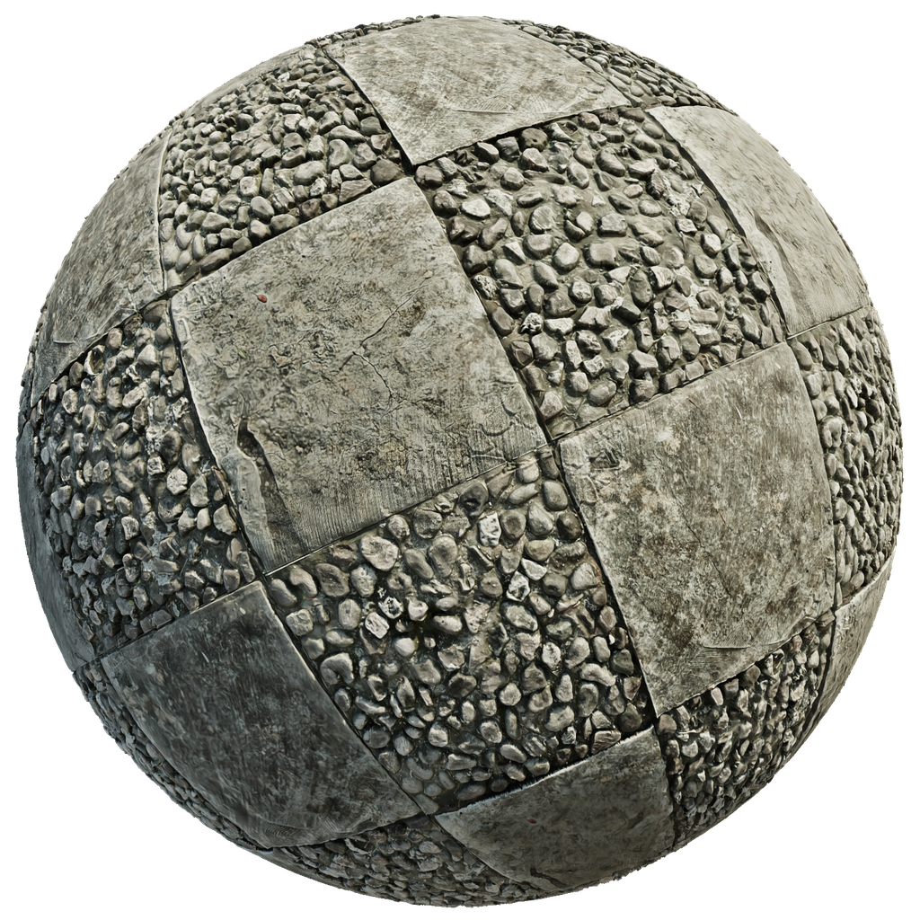 Scan Cobblestone square ground | FREE floor materials | BlenderKit