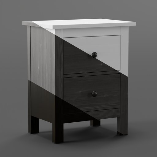 HEMNES 2-drawer chest | FREE Sideboard & Drawers models | BlenderKit