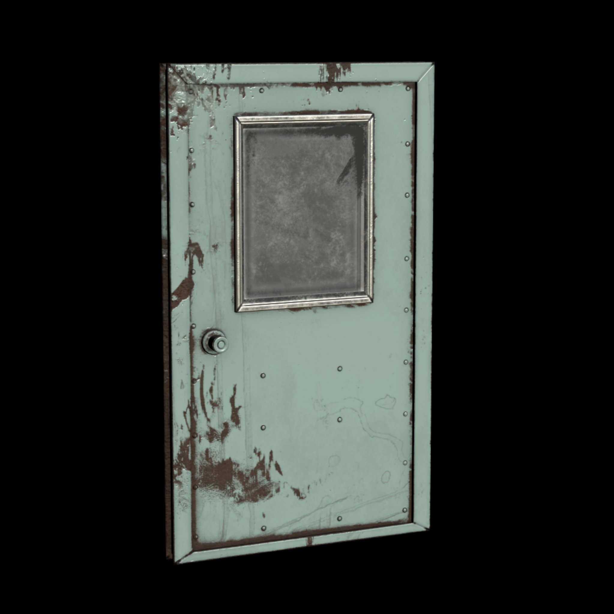Green Metal Door | FREE Doors models | BlenderKit