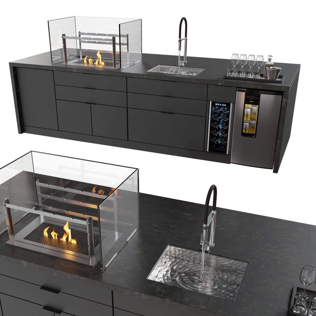 Modern Summer Kitchen | Kitchen Sets models | BlenderKit