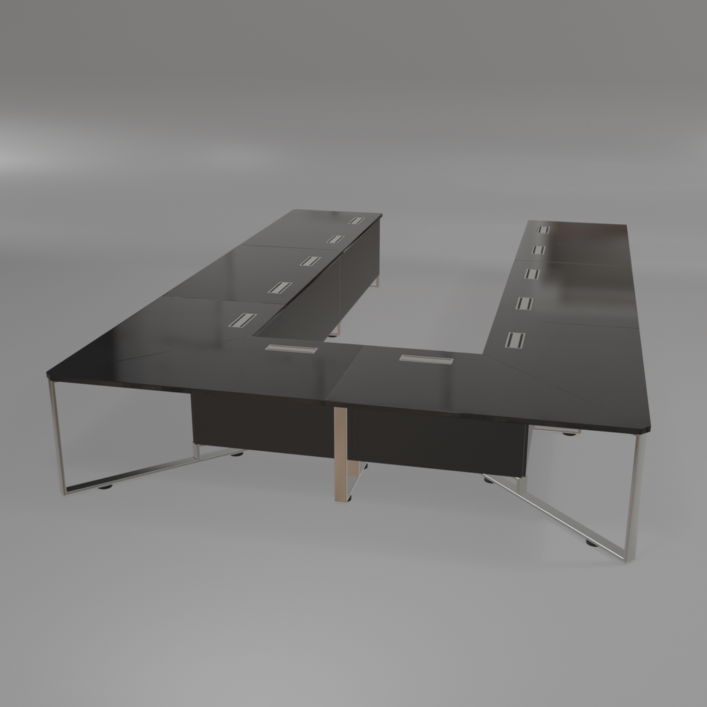 BlenderKit | Download the Meeting table U shape model