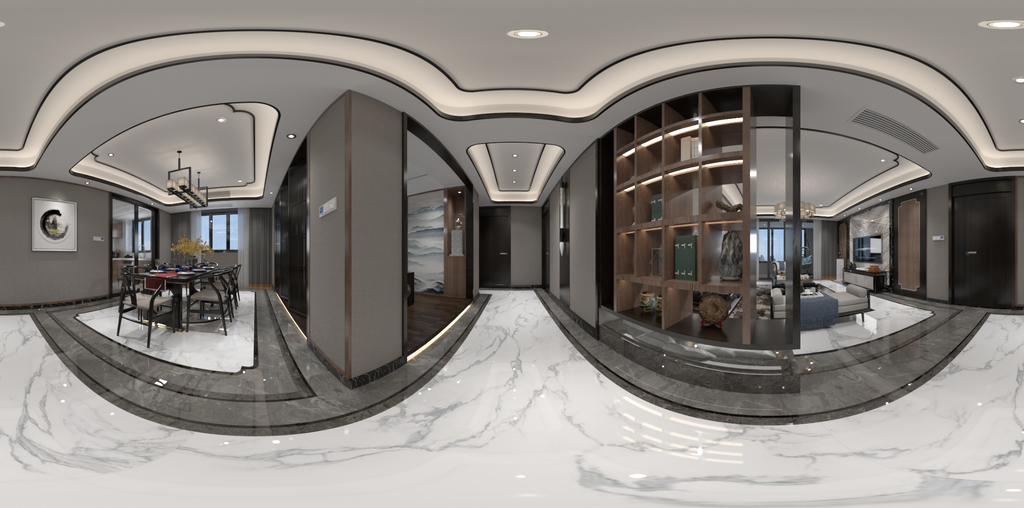 Dining room | FREE Interiors HDRis | BlenderKit