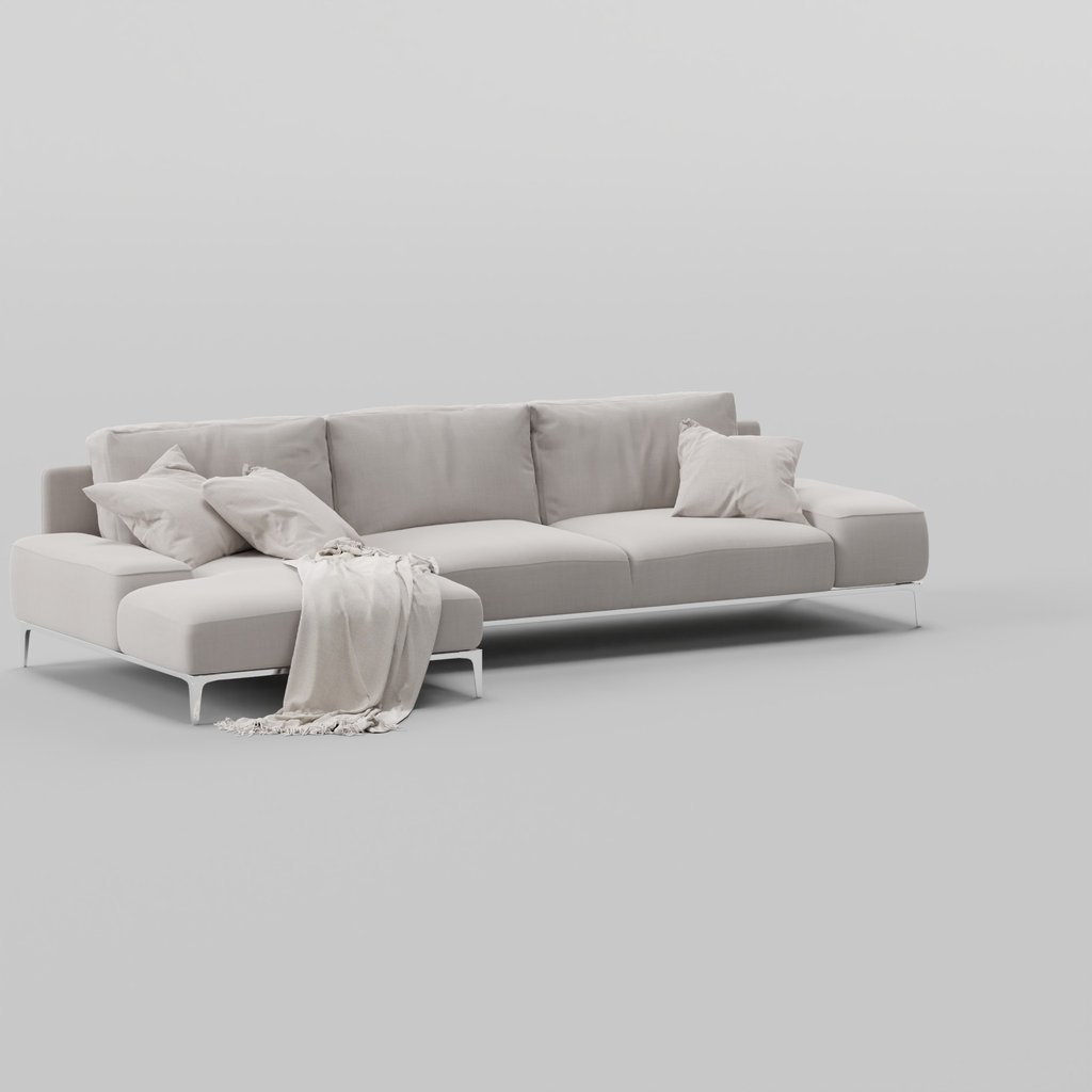 Sofa couch type gray | Sofas models | BlenderKit