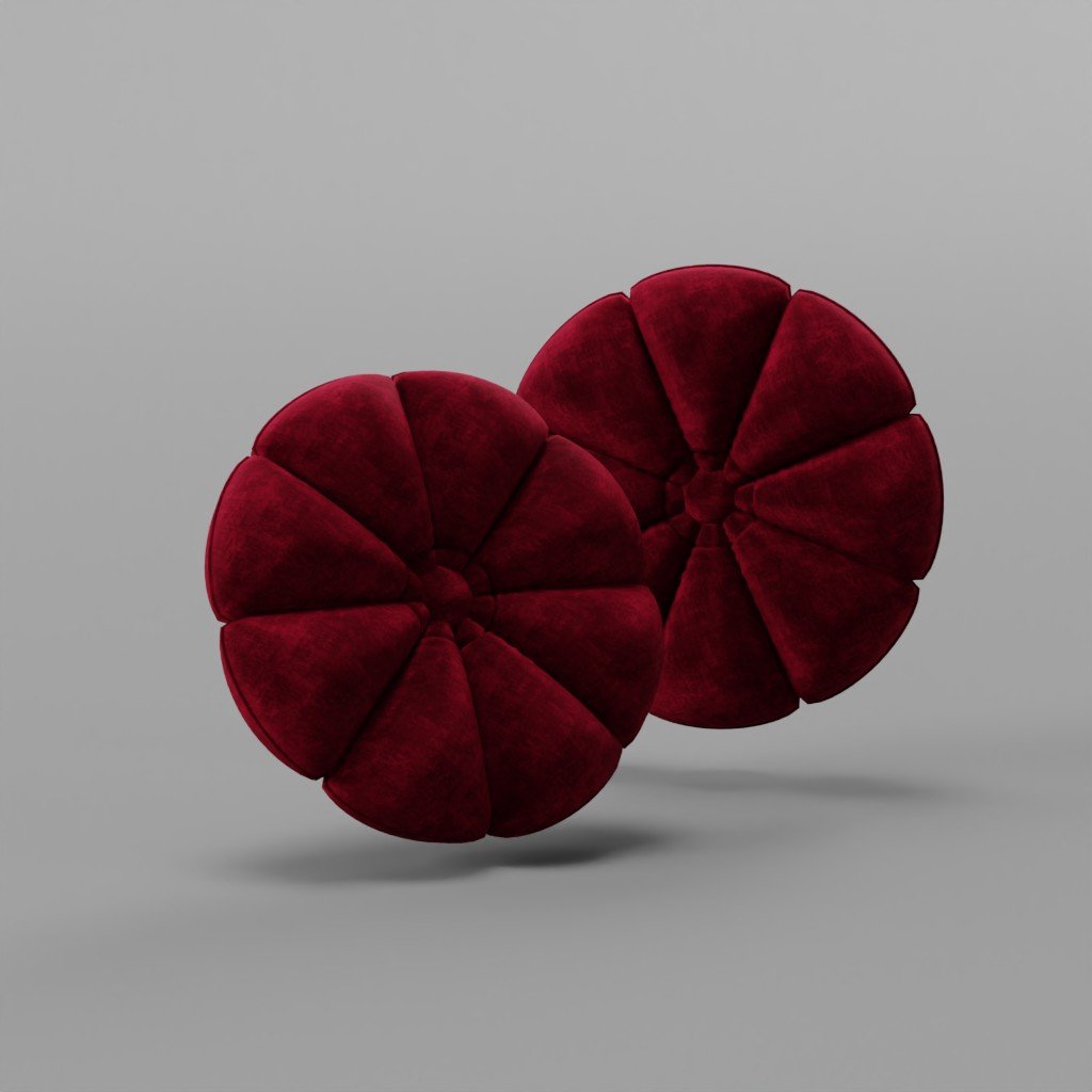 Red flower coushion | Interior Design models | BlenderKit