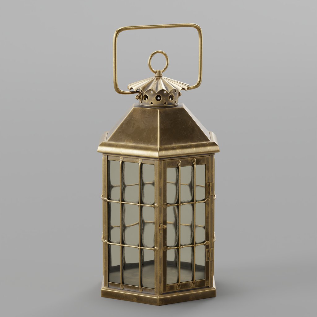 BlenderKit | Download the Copper lantern model