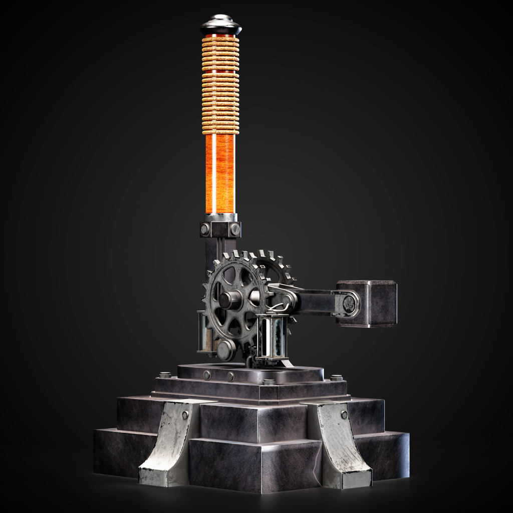 Mechanical Lever Game-Ready | Industrial Machinery models | BlenderKit