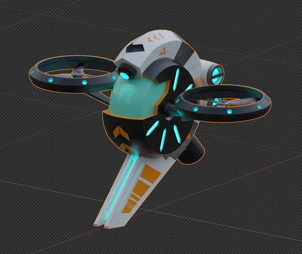 Dron low poly | Drones models | BlenderKit