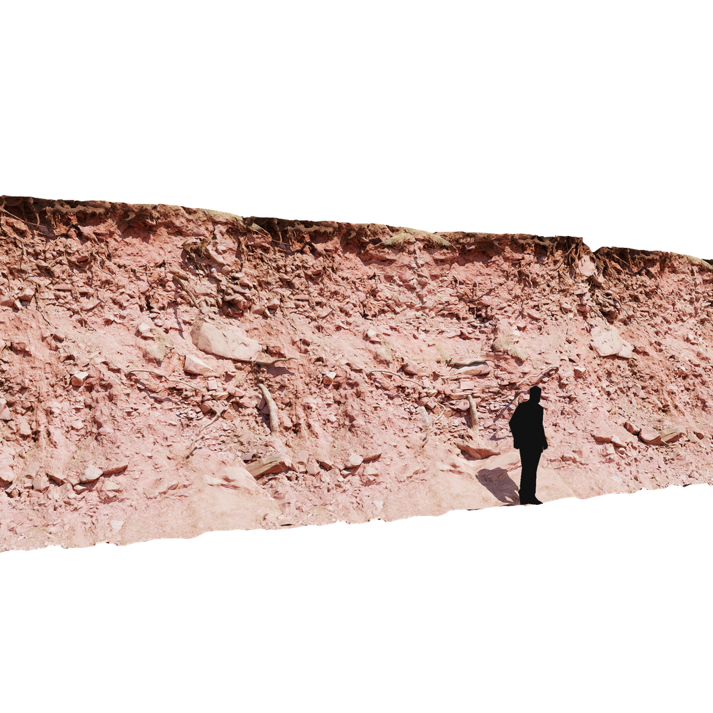 Gravel Slope Overhang PBR Scan | Environment Elements models | BlenderKit