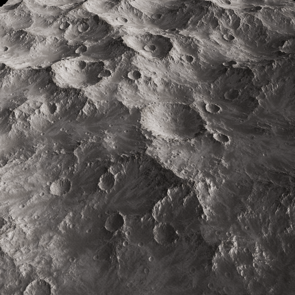 Moon Surface tileable Terrain v2 | Terrains models | BlenderKit