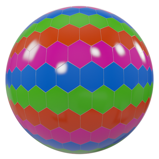 Multi colour hexa tiles | FREE tiles materials | BlenderKit