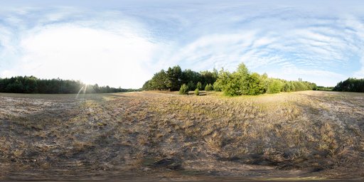 Sunny field, 17k, unclipped | Landscapes HDRis | BlenderKit