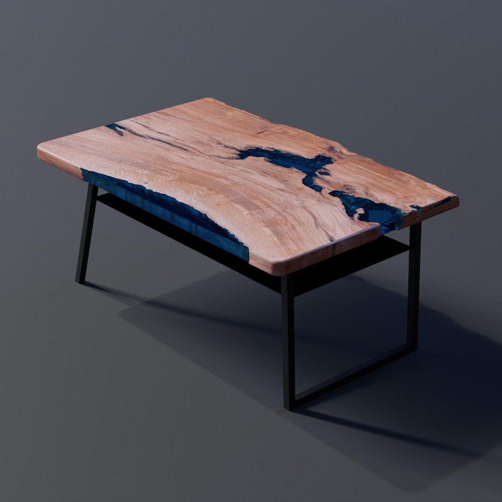 Epoxy resin table | Tables models | BlenderKit