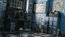Detective Room | FREE Private scenes | BlenderKit