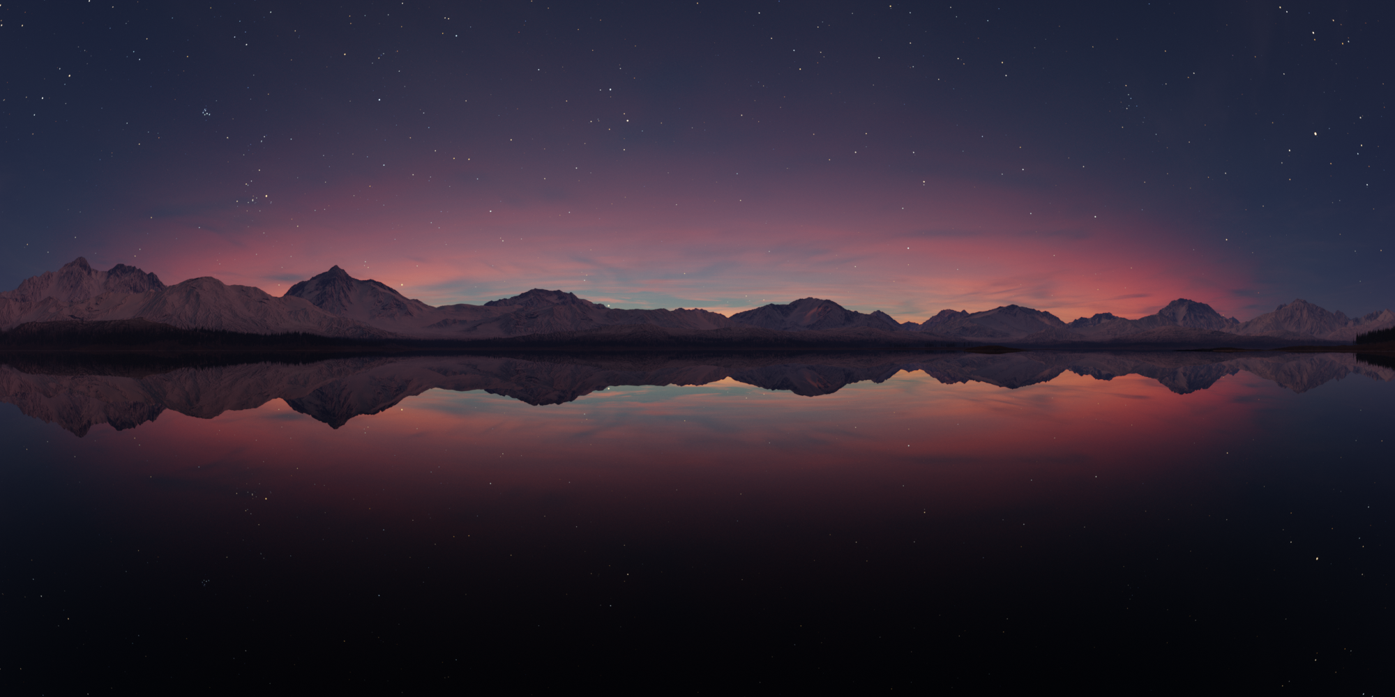 Night Twilight Sky Landscape | Nighttime Environments HDRis | BlenderKit