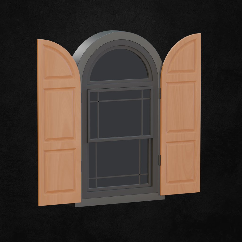 Wooden Window | Windows models | BlenderKit