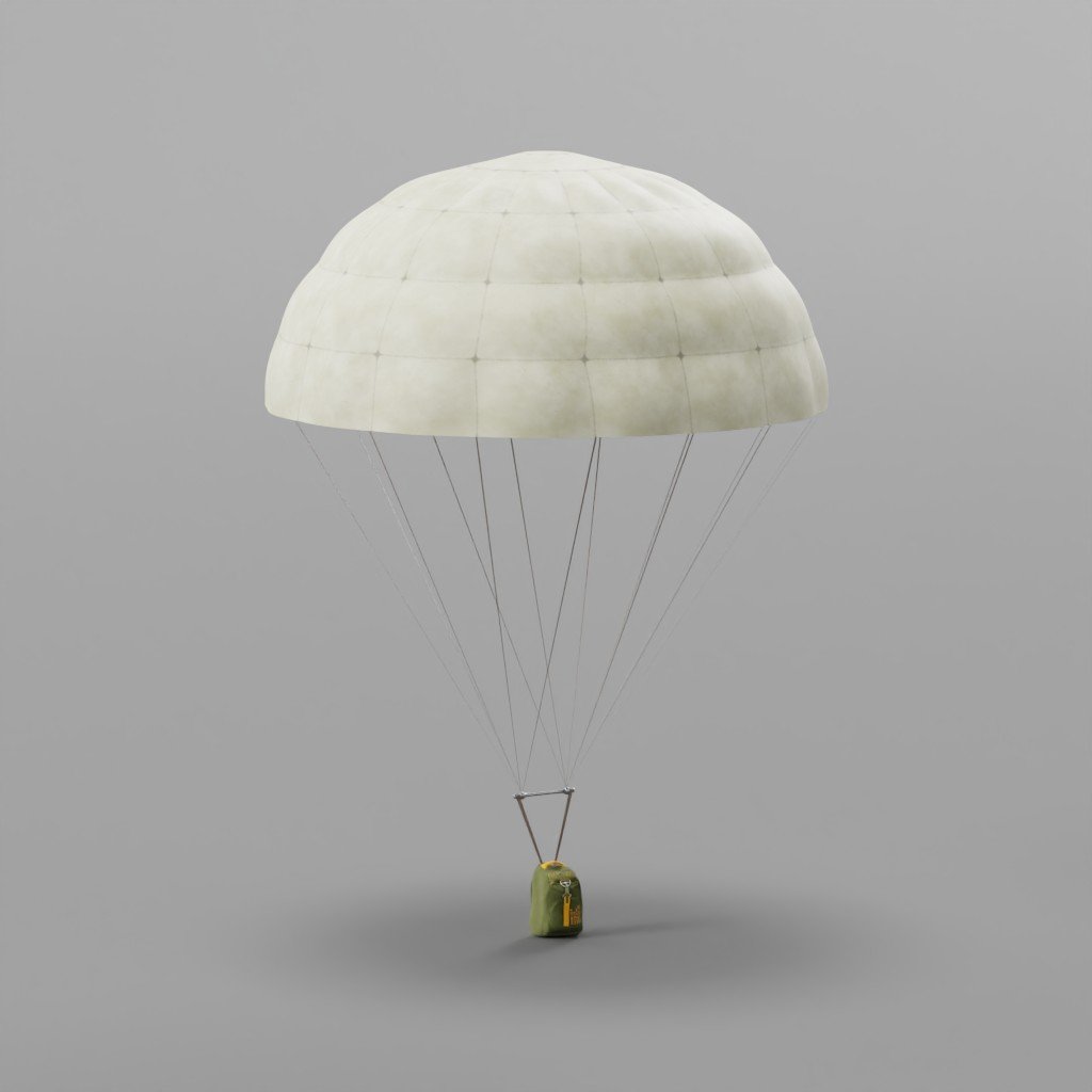 Parachute | FREE Military Aircraft models | BlenderKit