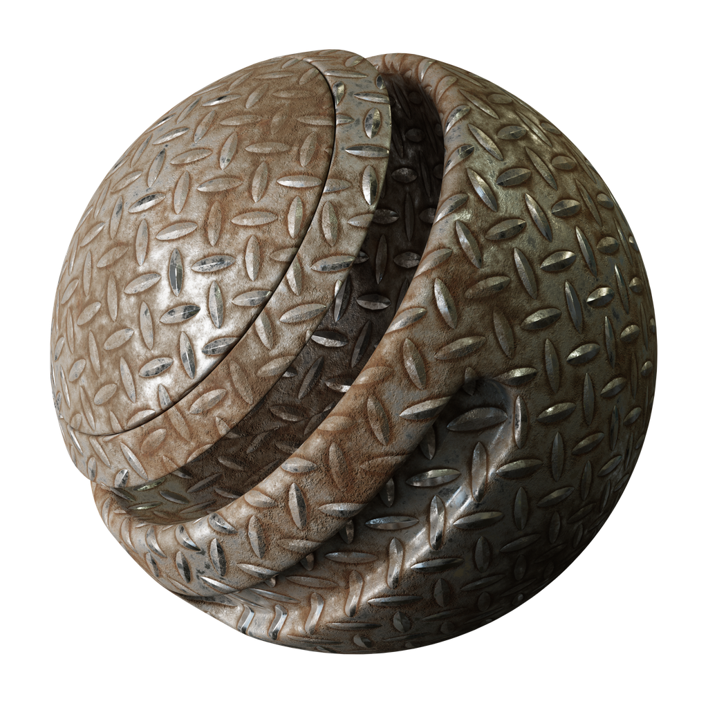 Metal Diamond Pattern Cobalt Rusty | FREE floor materials | BlenderKit