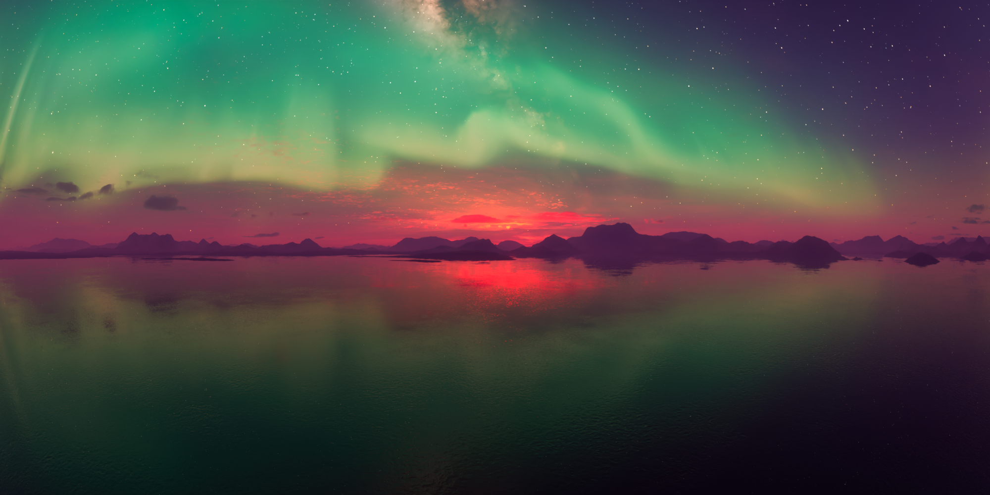Glowing Northern Lights at Night | Nighttime Environments HDRis ...