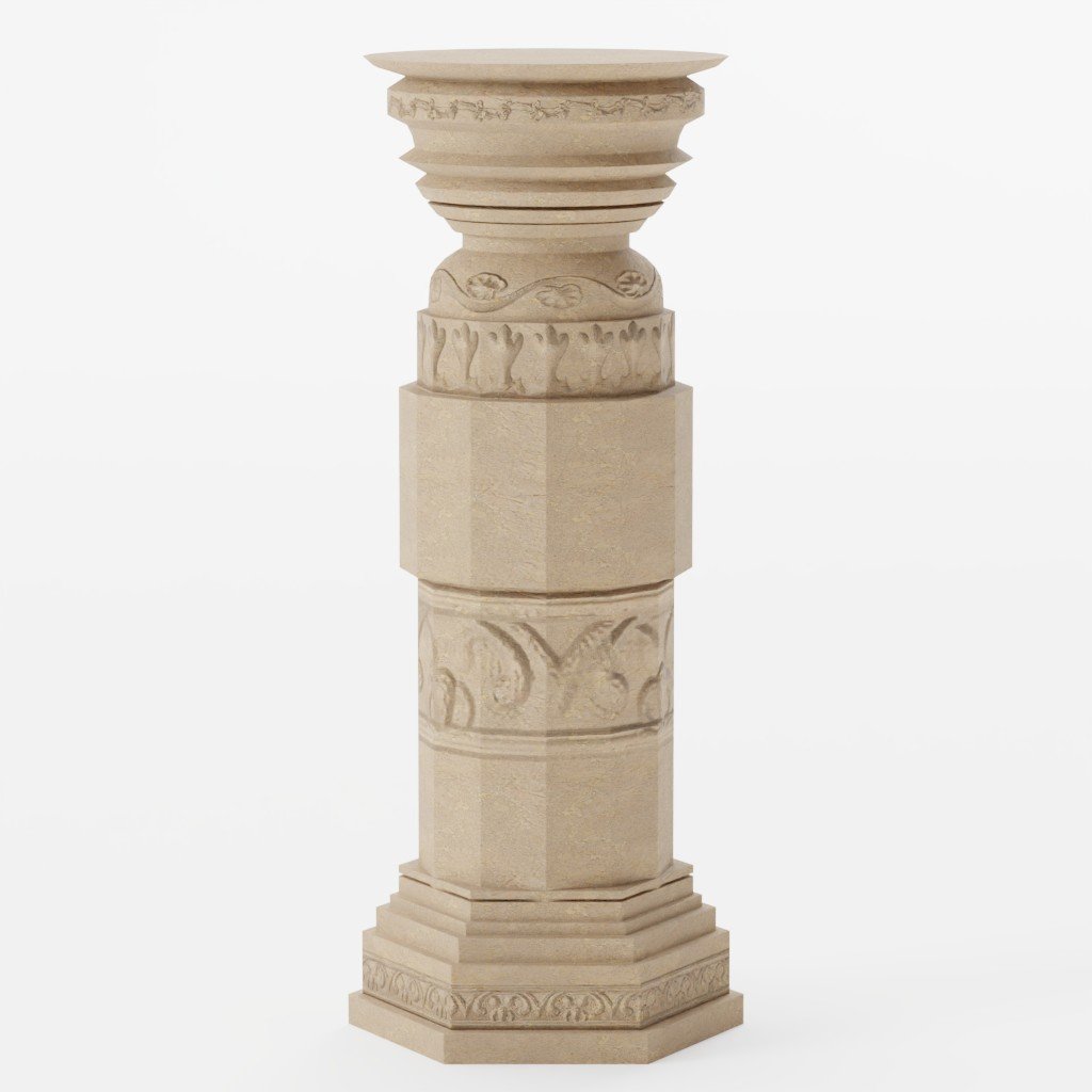 Sandstone Column | FREE Architectural Structures models | BlenderKit