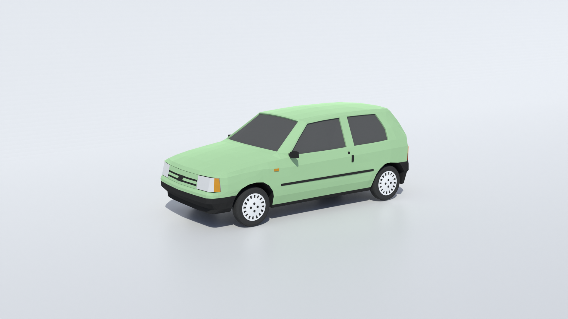 Low Poly Fiat Uno 1983 Car | Historical Cars models | BlenderKit