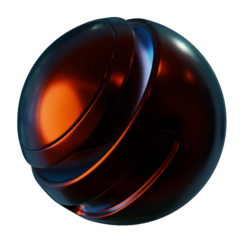 Iridescent Metal Dark | FREE metal materials | BlenderKit