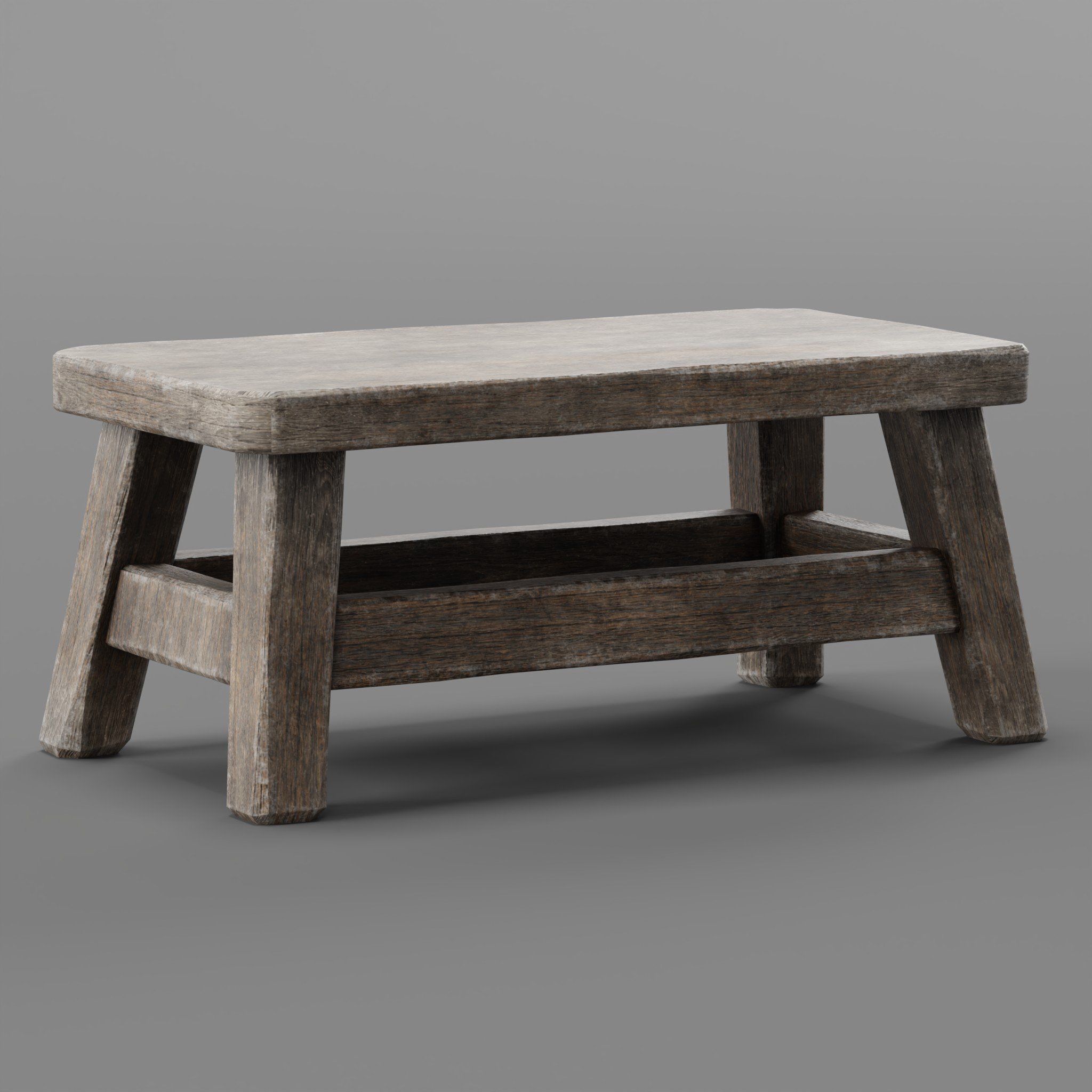 Wooden stool | Chairs models | BlenderKit