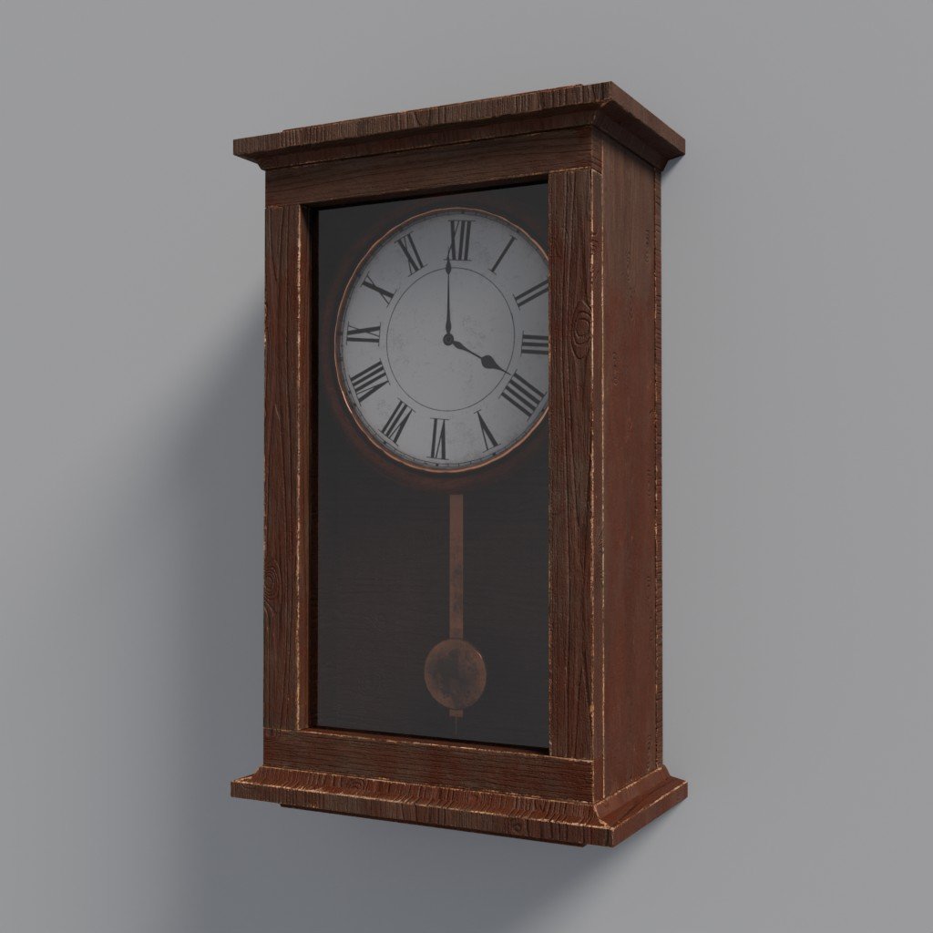 Old Wall Clock | FREE Clocks models | BlenderKit