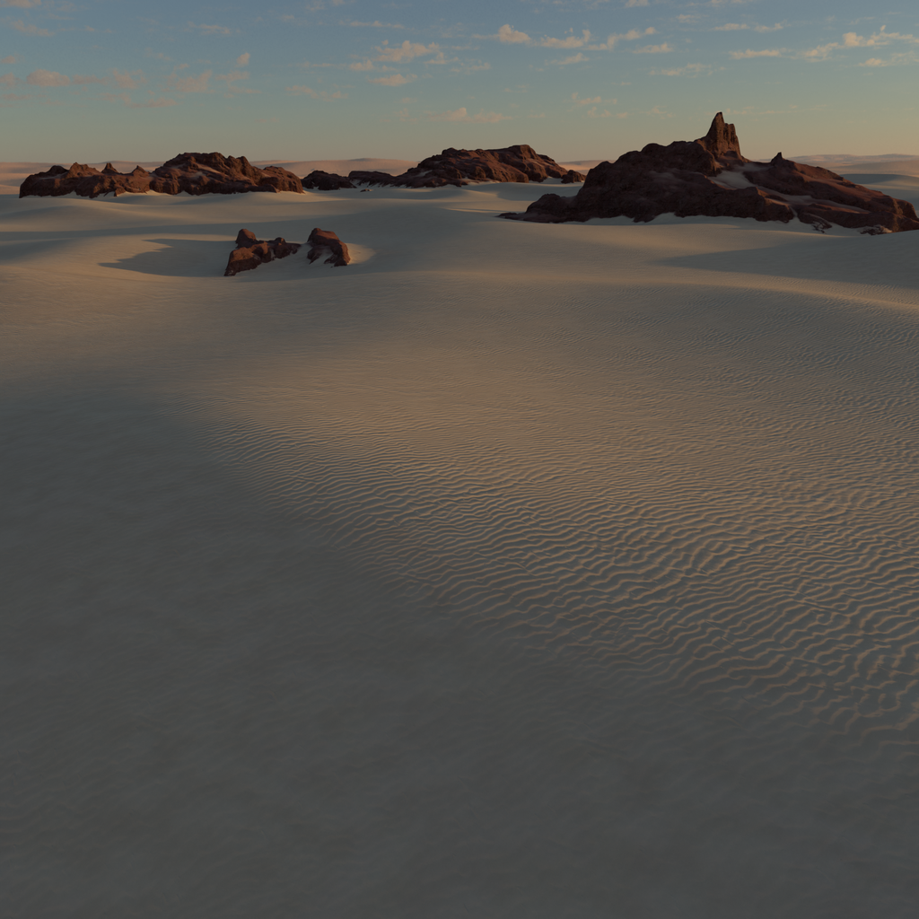 BlenderKit | Download the Sand Dunes Rocks Desert Terrain model
