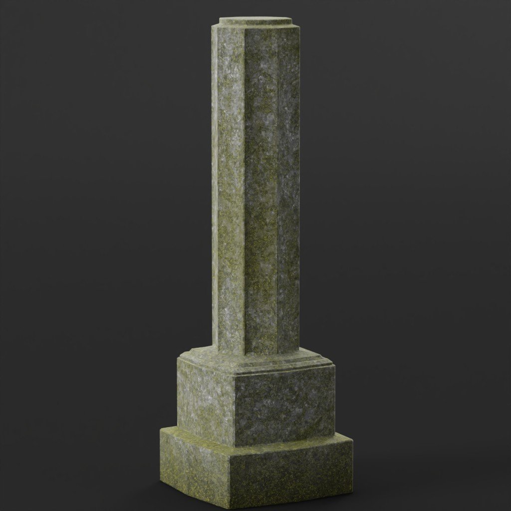 Round Grave marker | Molding / Carving models | BlenderKit