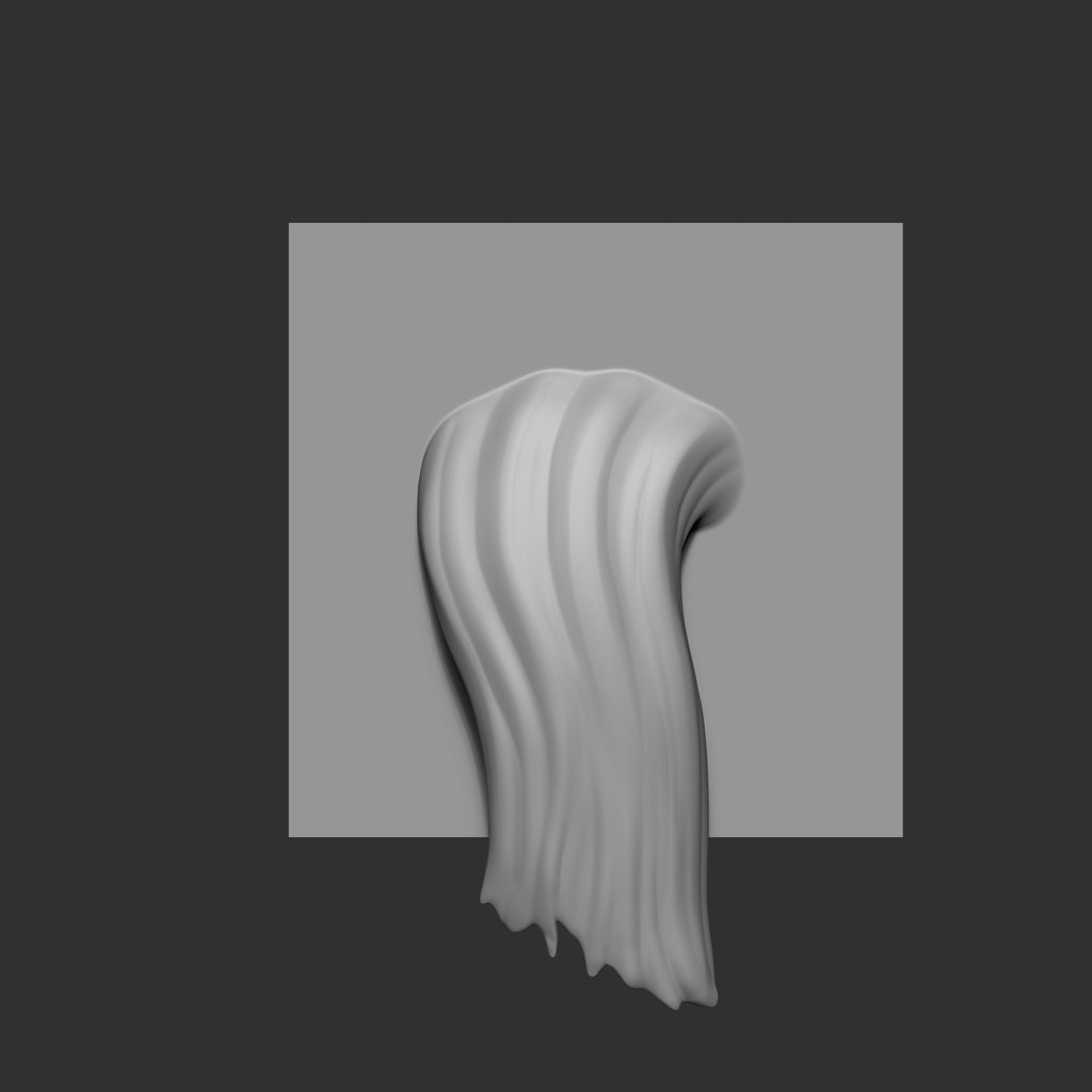 NS Stylized female hair strand wide | Human Hair & Nails brushes ...