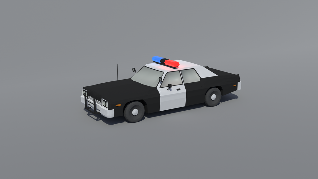 Low Poly Dodge Monaco Police Car | Police Vehicles 3D Models models ...