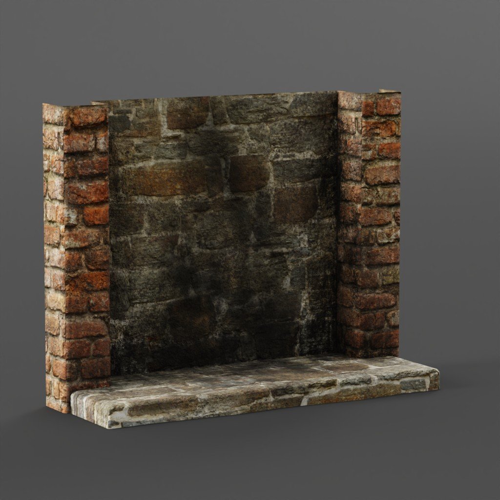 Fireplace 03 | Fireplaces models | BlenderKit
