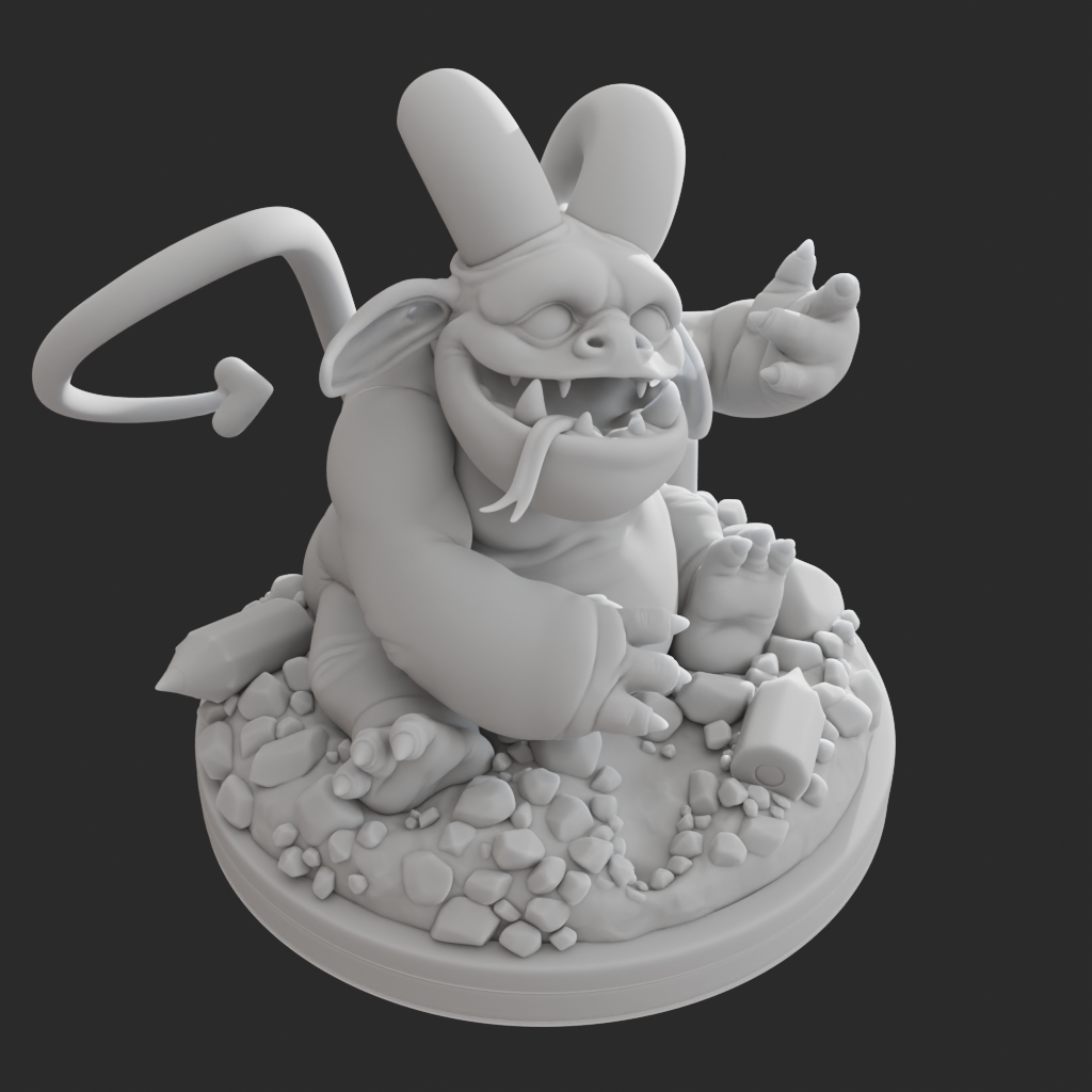 Imp penholder | Holders printables | BlenderKit