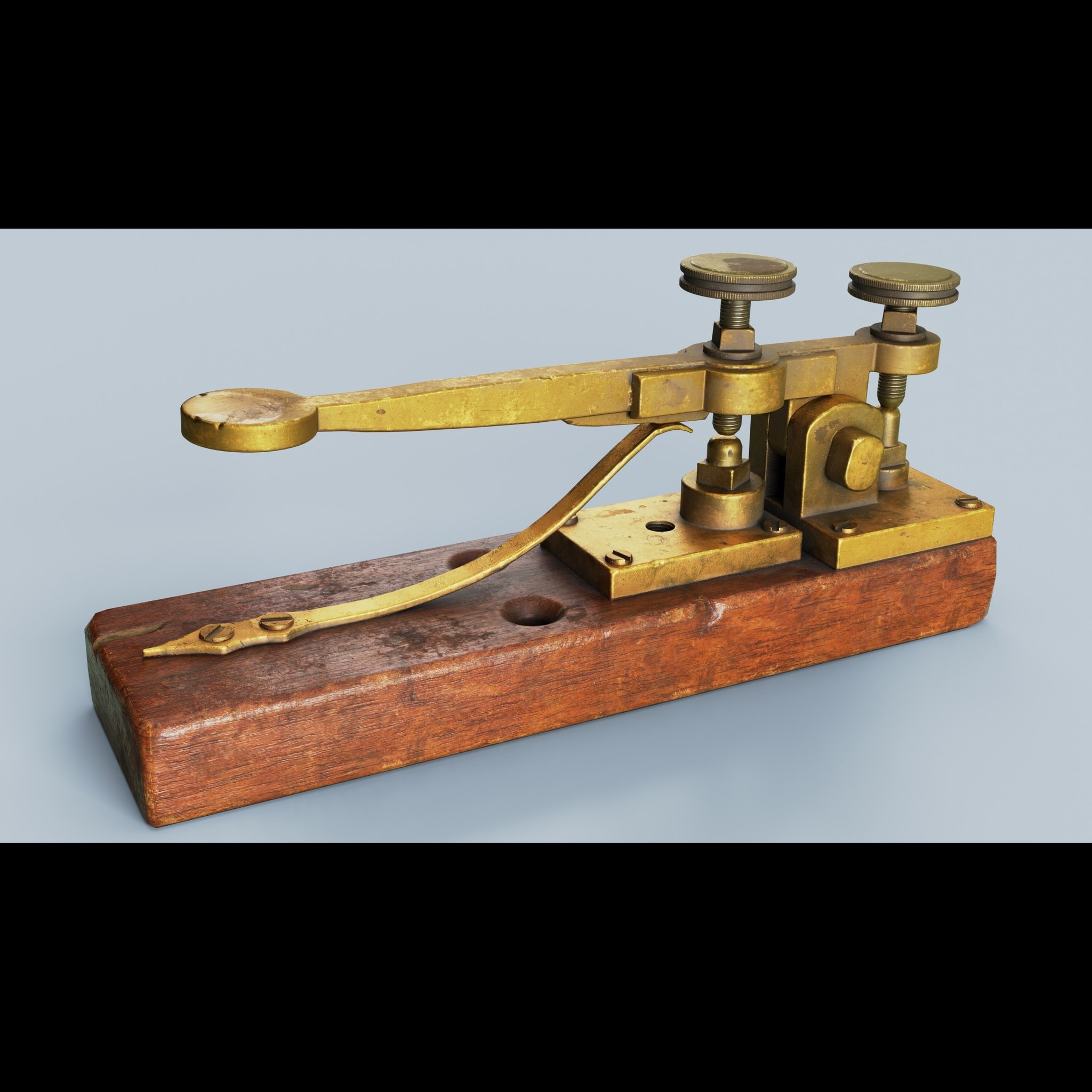 Telegraph key | Industrial Equipment models | BlenderKit